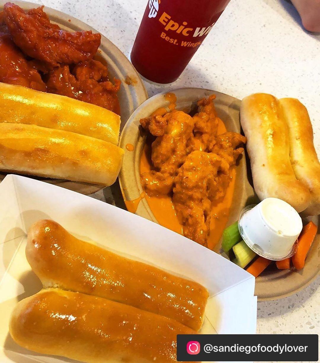 Epic Wings menu in Corona, California, USA