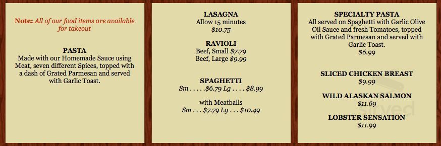 Ambassador Restaurant menu in Houghton, Michigan, USA