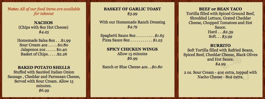 Ambassador Restaurant menu in Houghton, Michigan, USA