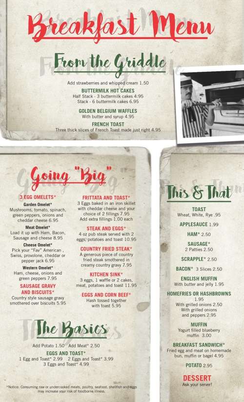 Sy's, Clymer, Pa. menu in Clymer, Pennsylvania, USA