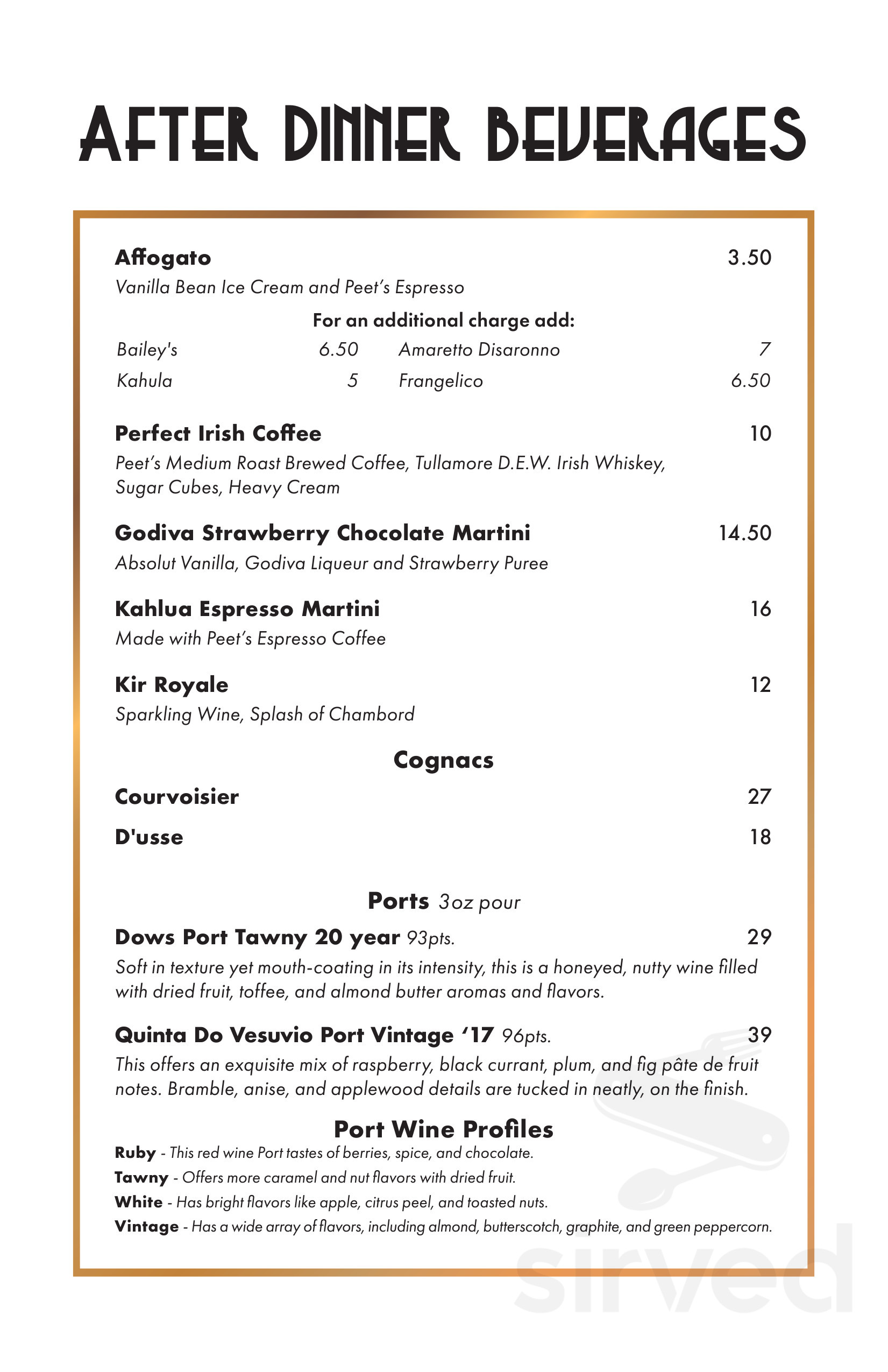 Menu - Lubbock TX's Rave On | Sirved