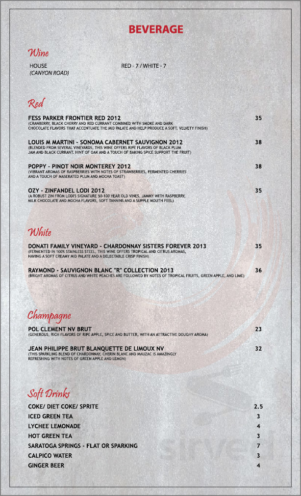 Menu - Los Angeles CA's Yakuza Sushi | Sirved