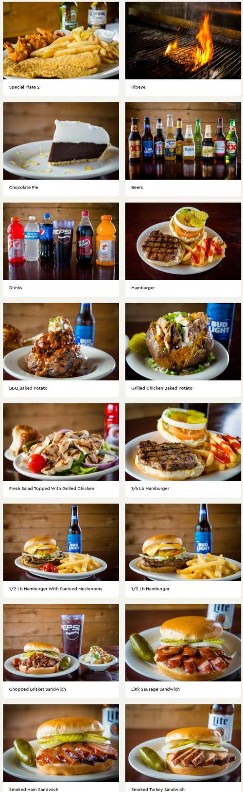 Tony's BBQ & Steakhouse menu in Beaumont, Texas, USA