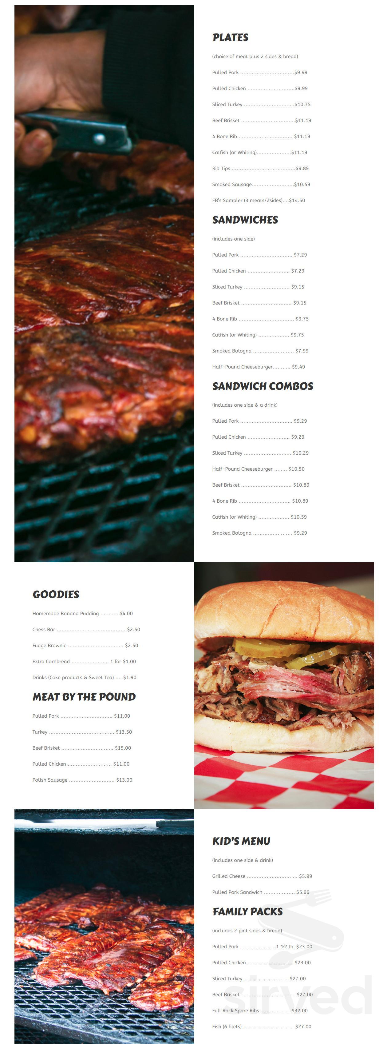 Fat Boys BBQ Menu In Antioch Tennessee USA