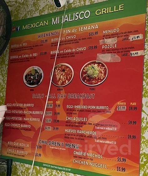 MI Jalisco Authentic mexican restaurant menu in Hico, Texas, USA