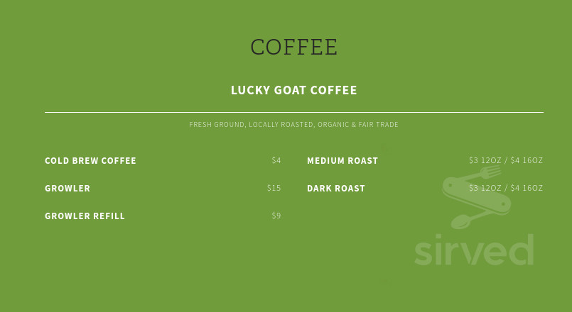 Menu for Freshroots Kitchen in Tallahassee, FL | Sirved