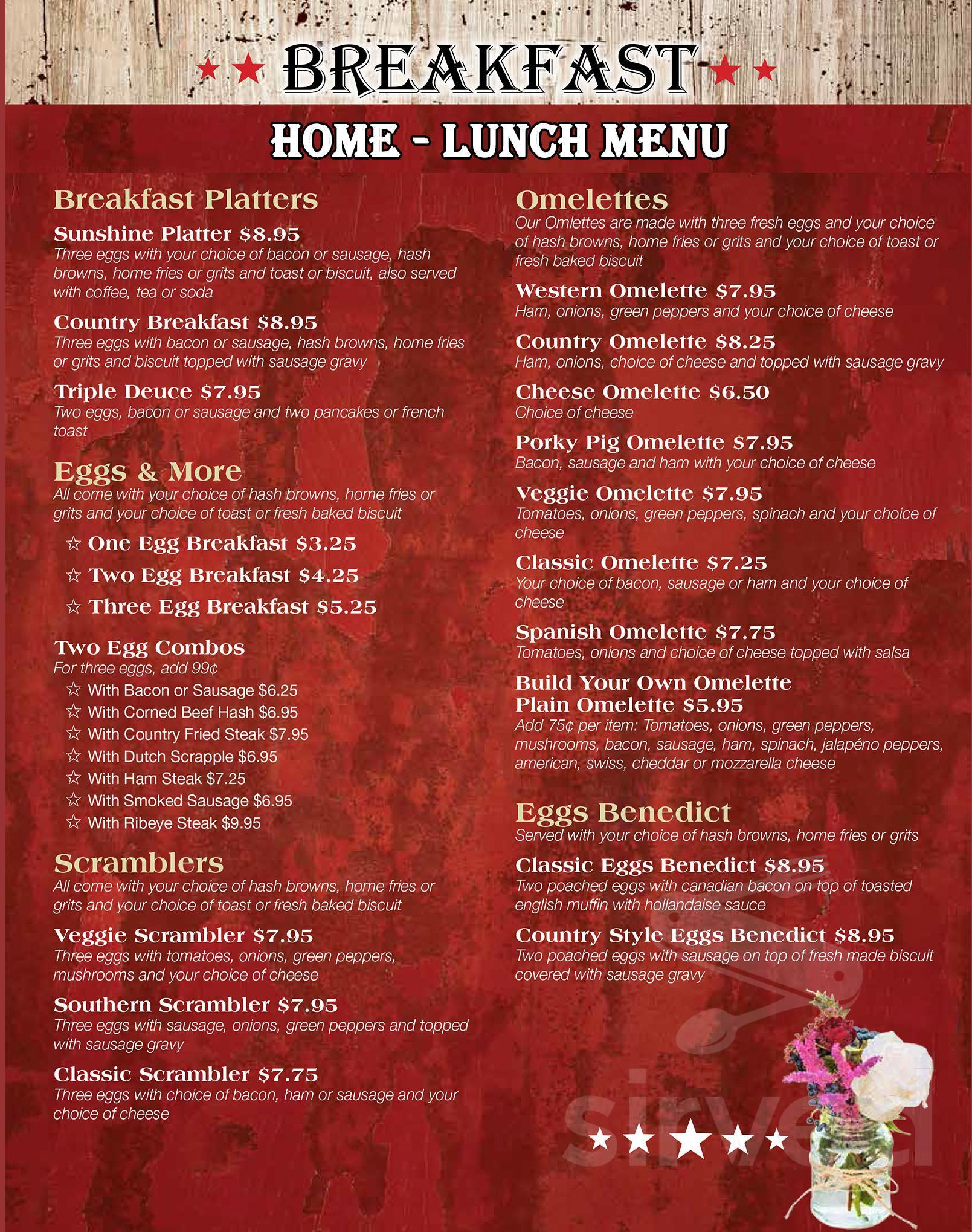 Southern Charm Cafe menu in Port Canaveral, Florida, USA