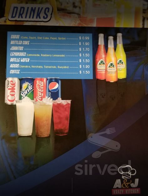 Menu - Chicago IL's A&J Krazy Kitchen | Sirved