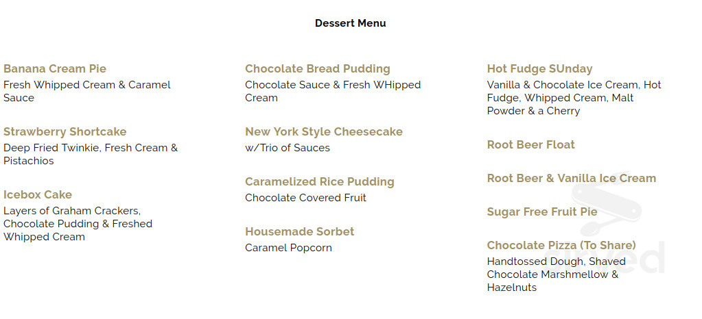 Jackson Hall American Bar & Grille menu in East Islip, New York, USA