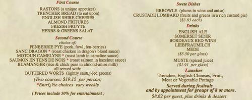 Bors Hede Restaurant menu in Carnation, Washington, USA