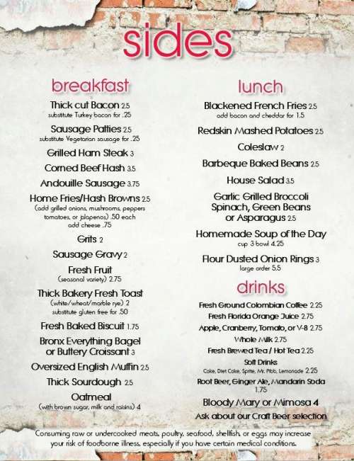 Café One menu in Ormond Beach, Florida, USA