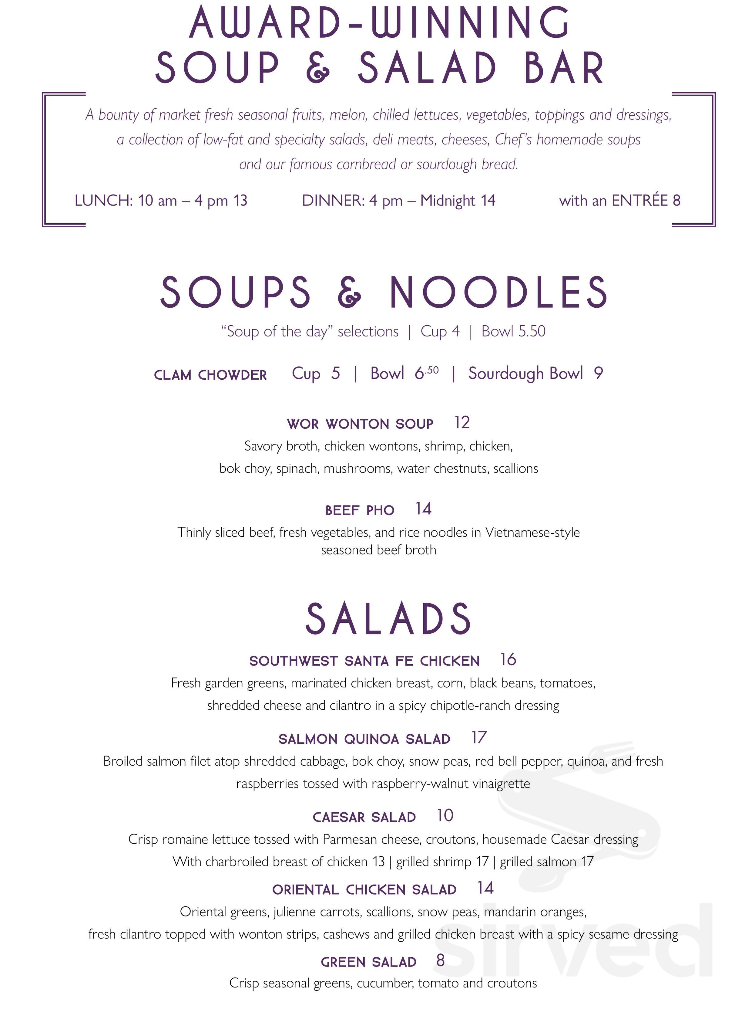 Purple Parrot menu in Reno, Nevada, USA