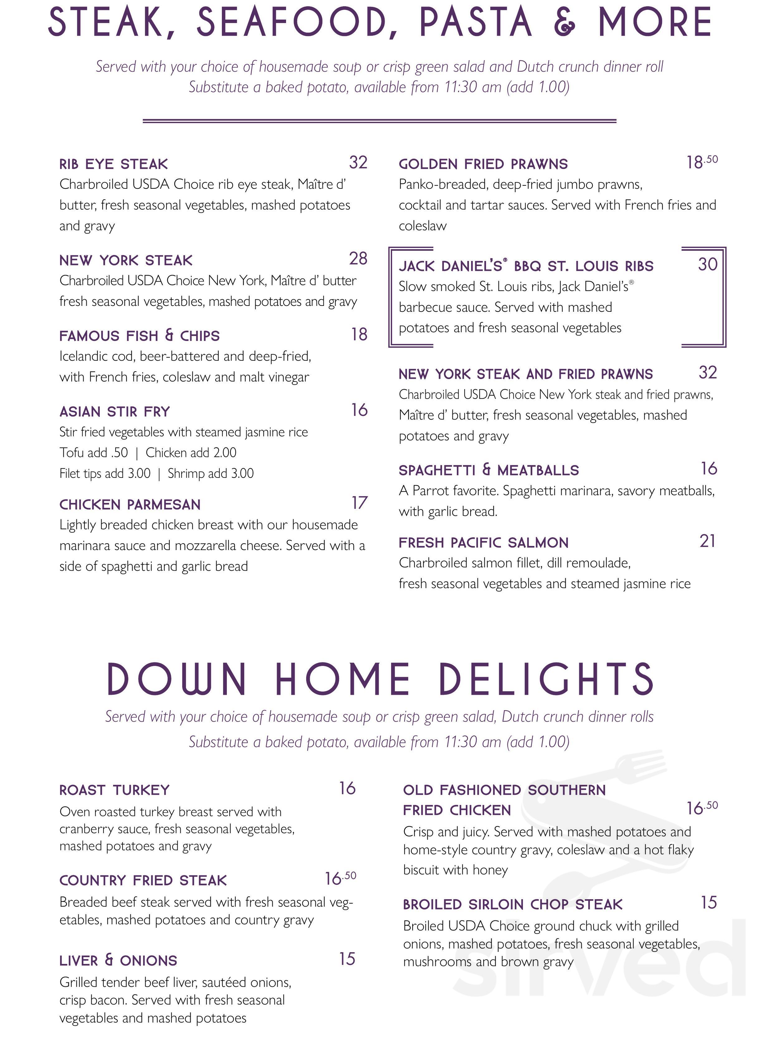 Purple Parrot menus in Reno, Nevada, United States
