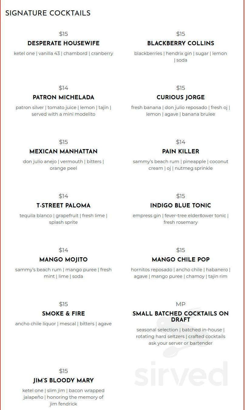 Menu for Asada Cantina + Kitchen in San Clemente, CA | Sirved