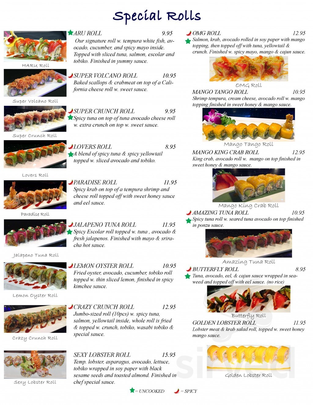 Menu for A?Aki Sushi & Steakhouse in Orlando, Florida, United States