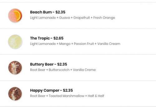 Swig Menu In Provo Utah Usa