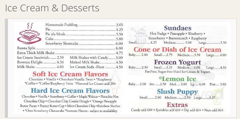 Bubble's Restaurant menus in Mechanicville, New York, United States