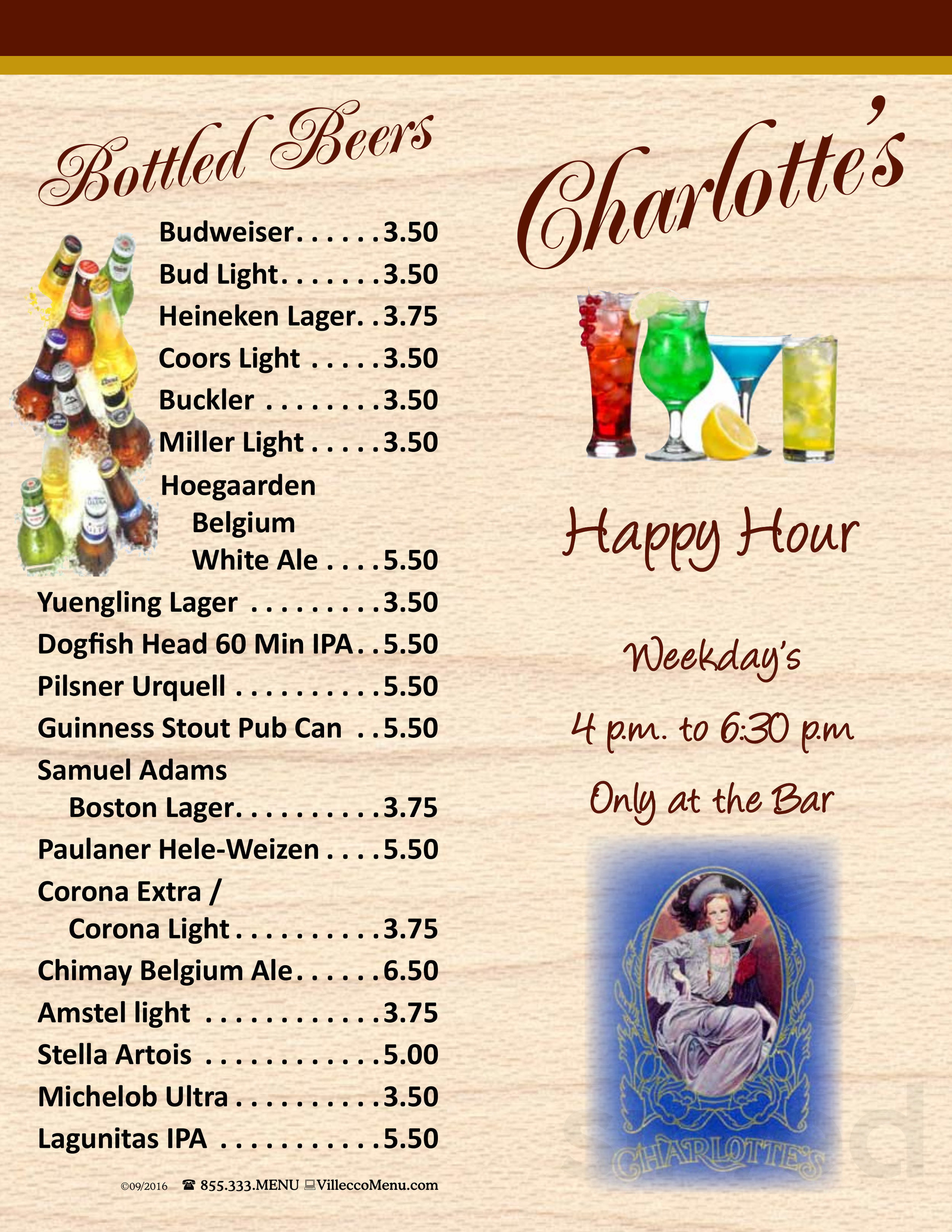 Charlotte's Restaurant menu in Newtown Square, Pennsylvania, USA