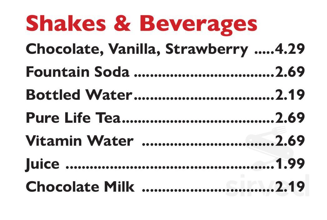 Market Street Burgers menu in Kingston, Pennsylvania, USA