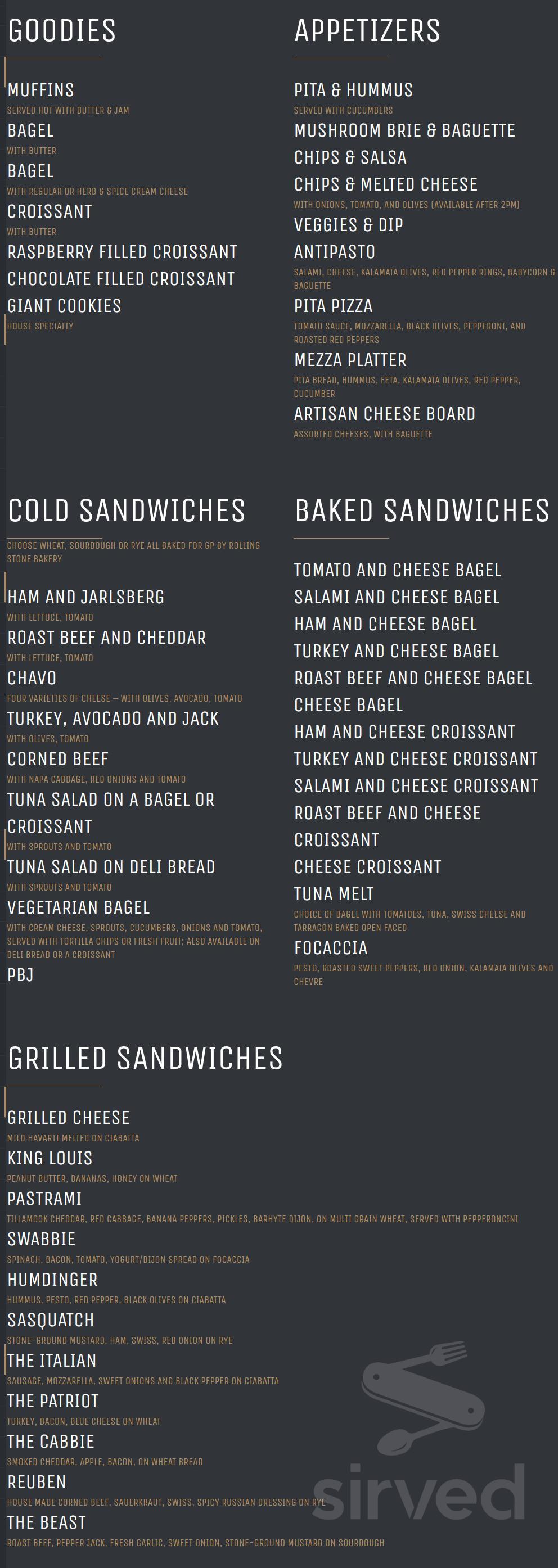 Great Pacific menus in Pendleton, Oregon, United States