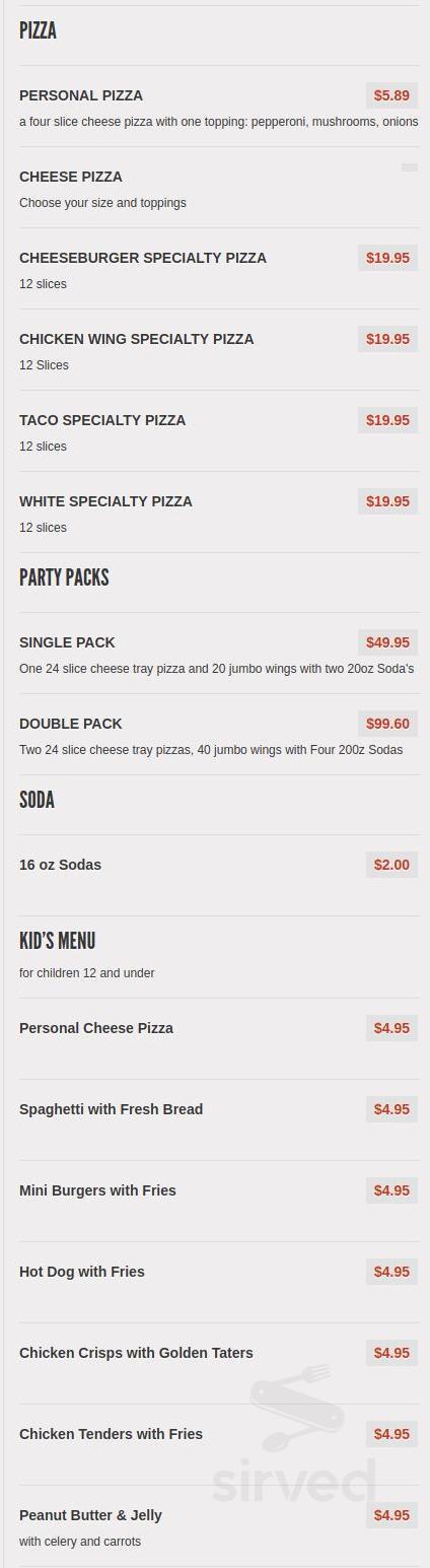 T F Brown's Restaurant menus in Batavia, New York, United States