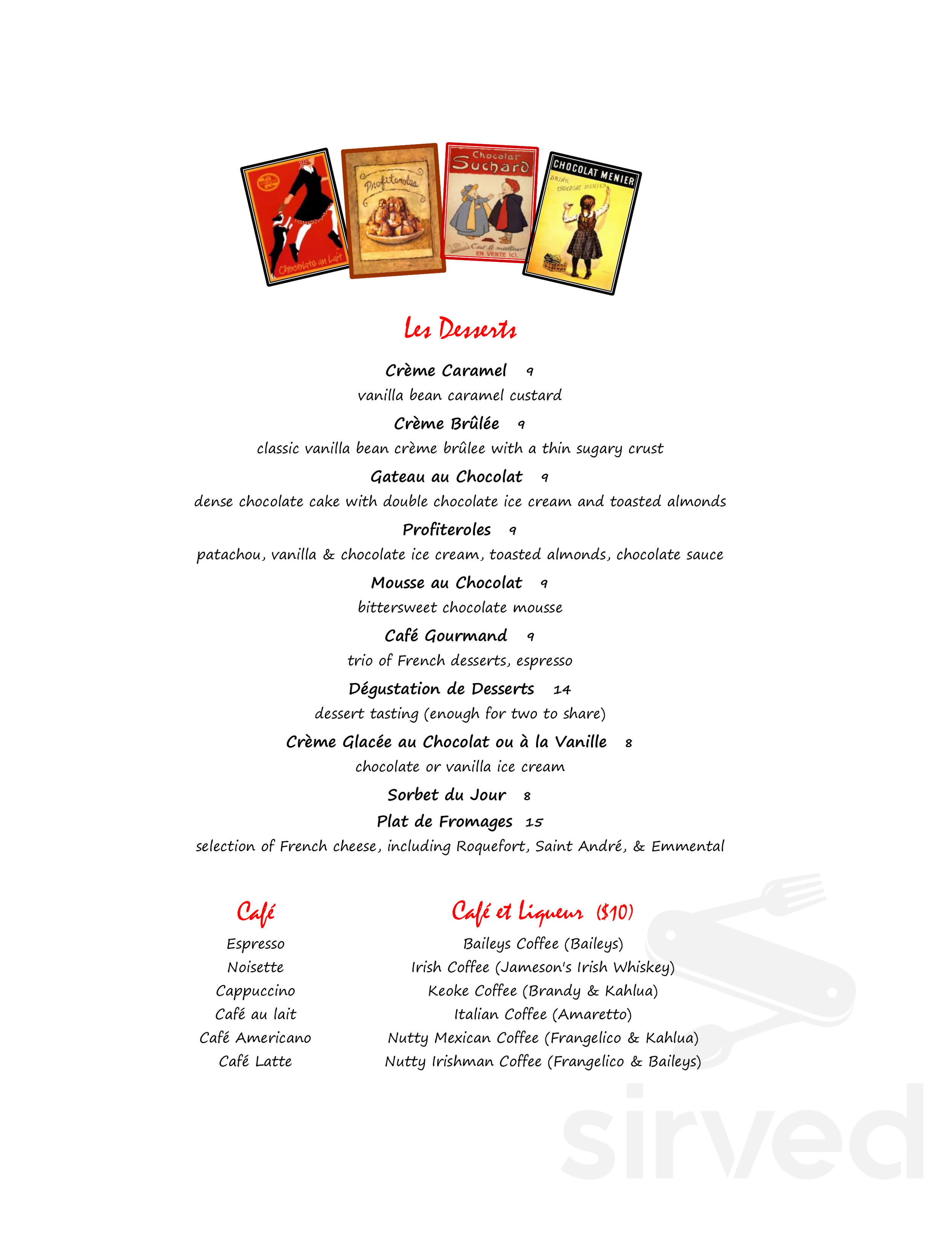 Anis Cafe & Bistro menu in Atlanta, Georgia, USA