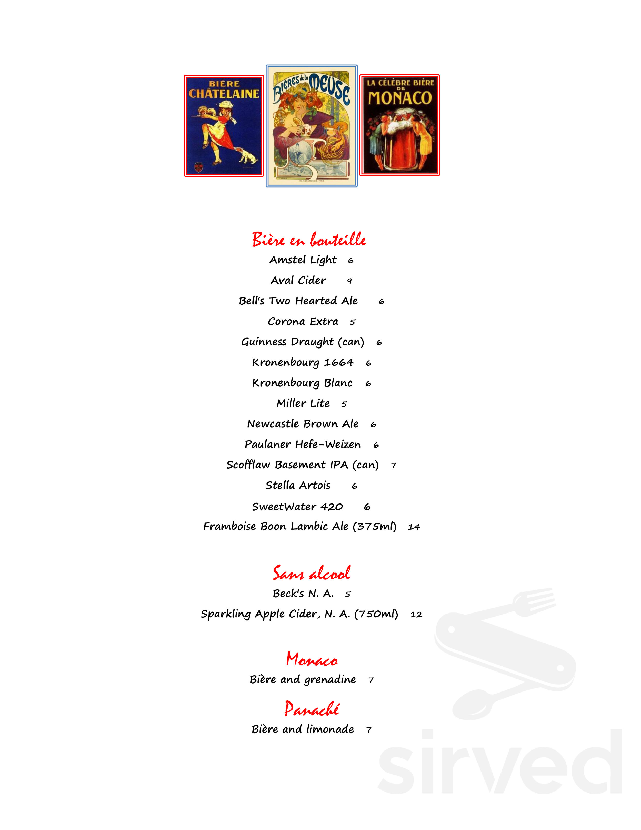 Anis Cafe & Bistro menu in Atlanta, Georgia, USA