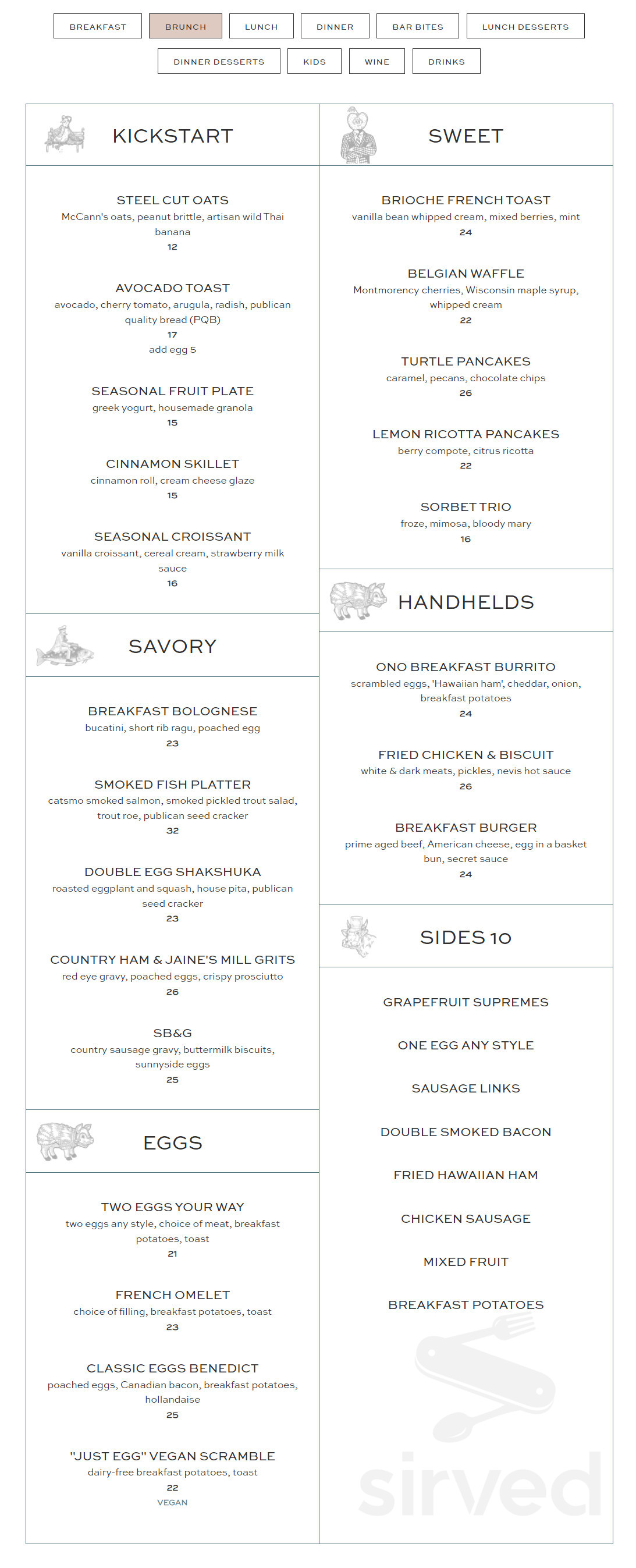 Menu - Chicago IL's Adorn Bar & Restaurant | Sirved