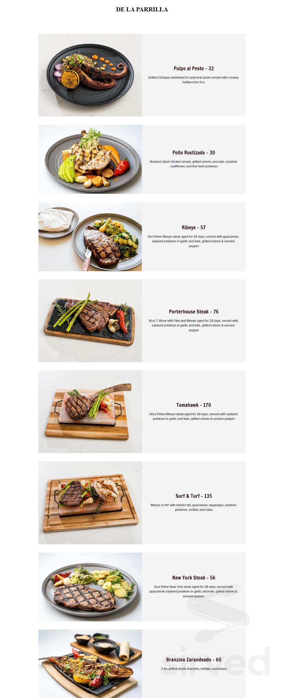 Flor De Maiz menu in Santa Barbara, California, USA