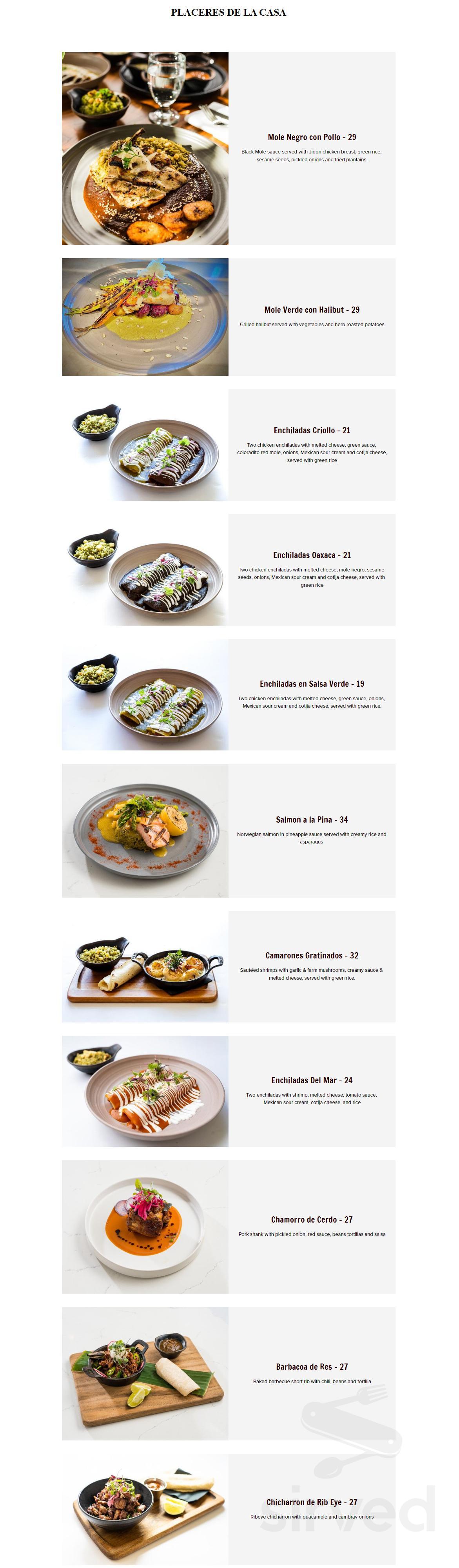 Flor De Maiz menu in Santa Barbara, California, USA