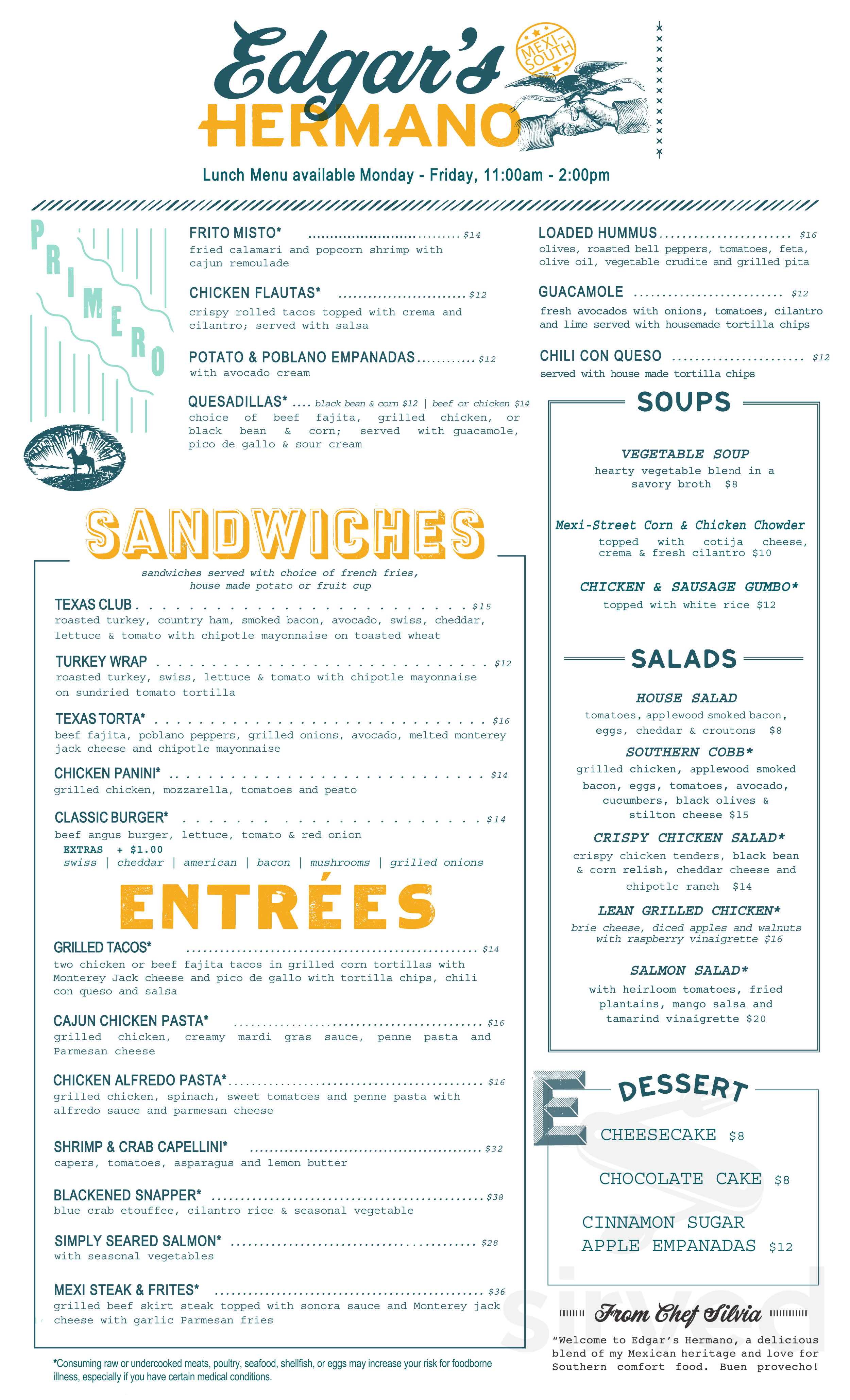 Buffalo Bayou Coffee menu in Houston, Texas, USA