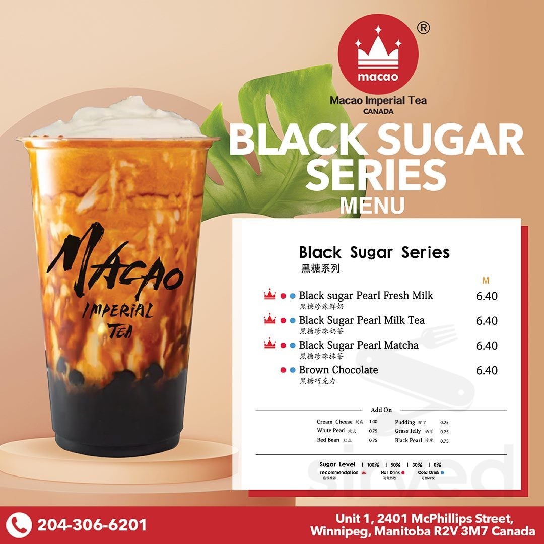Macao Imperial Tea Canada - McPhillips Branch menus in Winnipeg ...