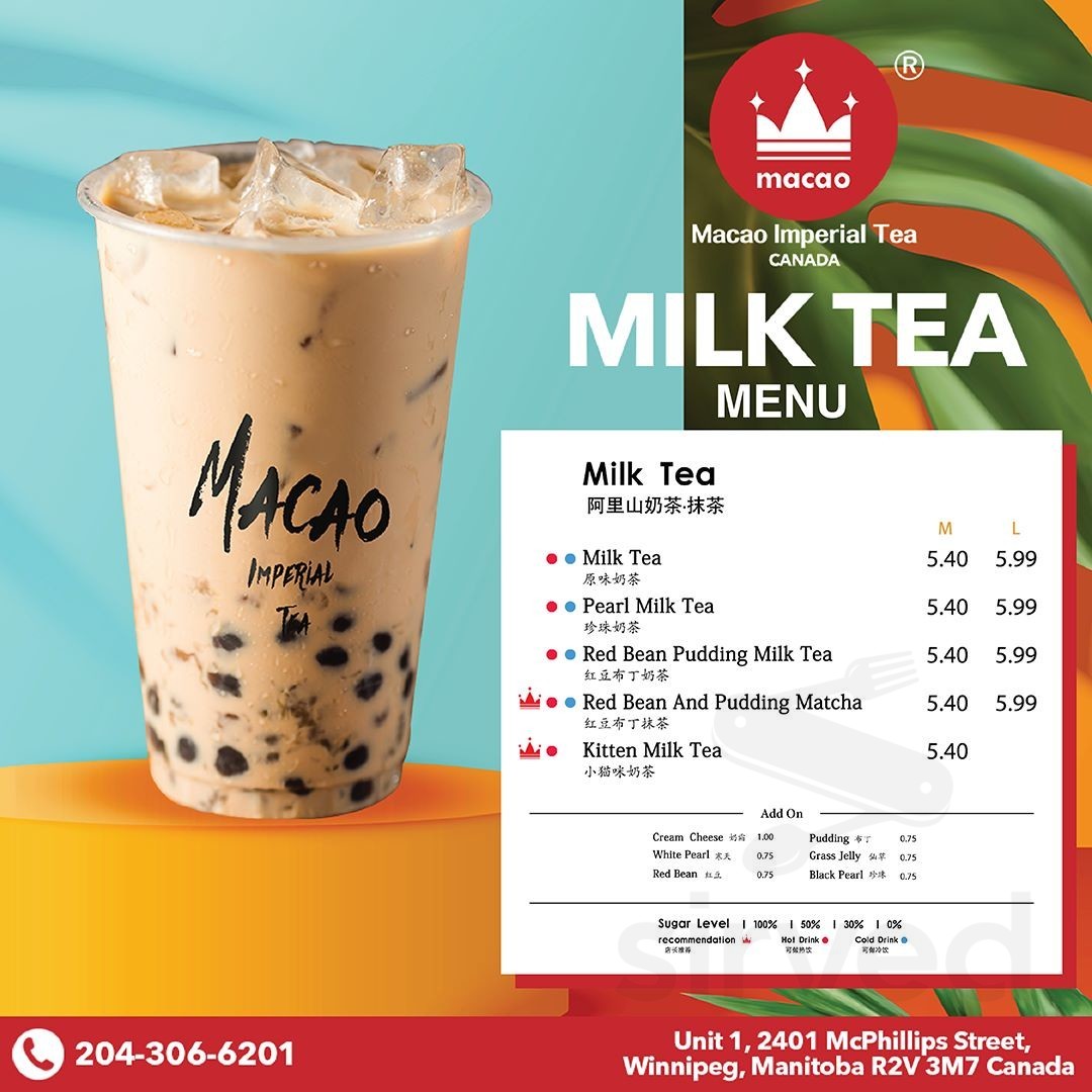 Macao Imperial Tea Canada - McPhillips Branch menus in Winnipeg ...