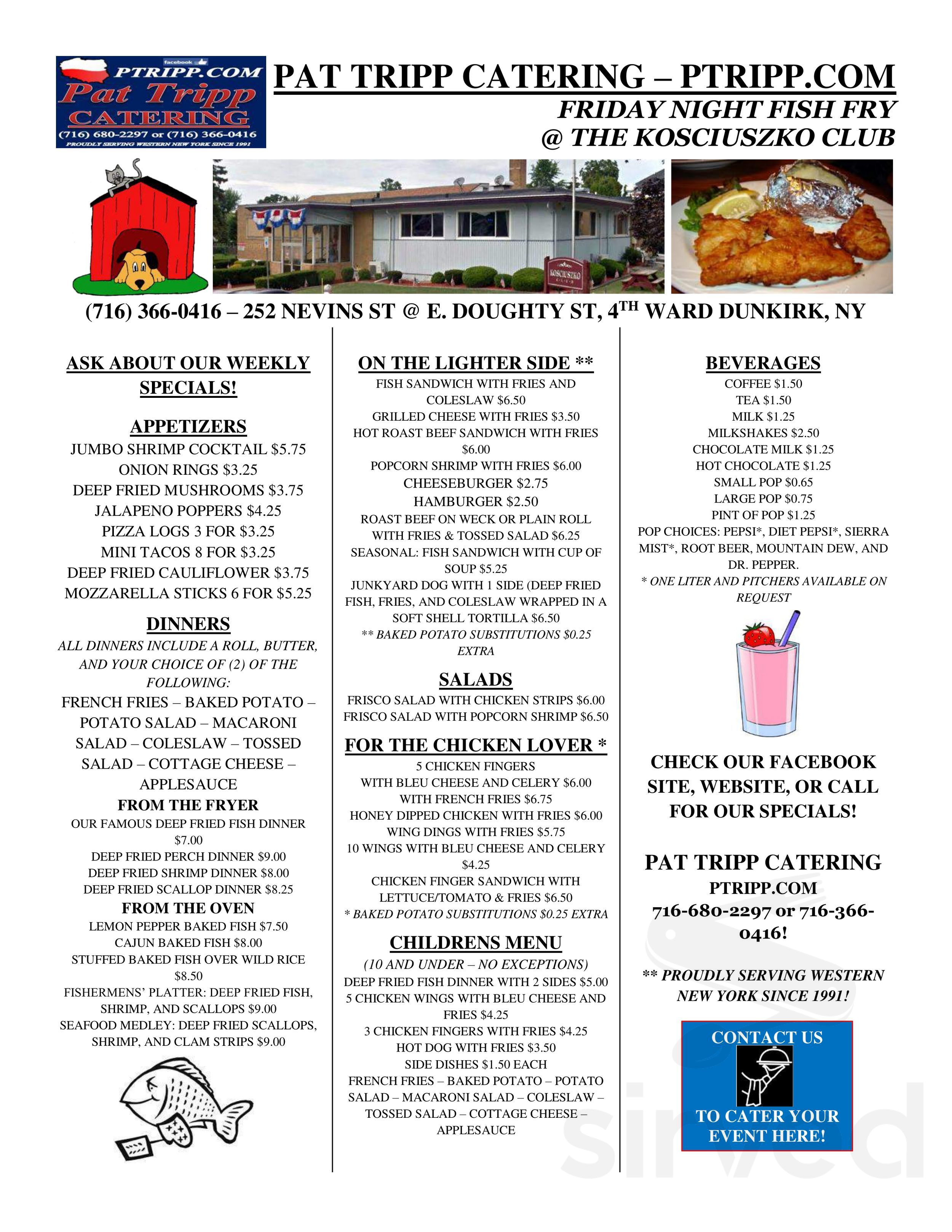 Pat Tripp Catering menus in Dunkirk, New York, United States