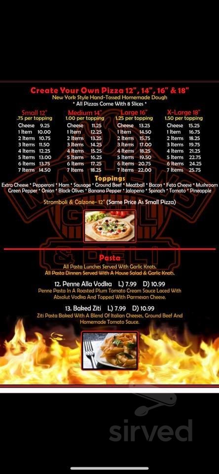 Mathews Grill and Deli menus in Mathews, Virginia, United States