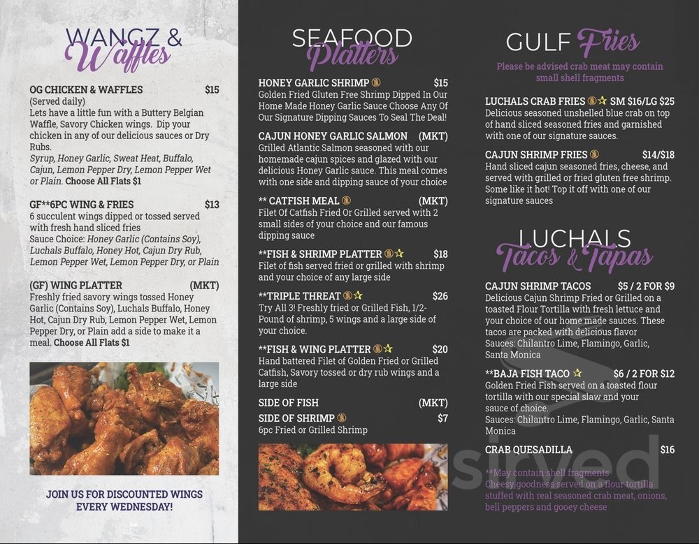 Luchals menu in Colorado Springs, Colorado, USA