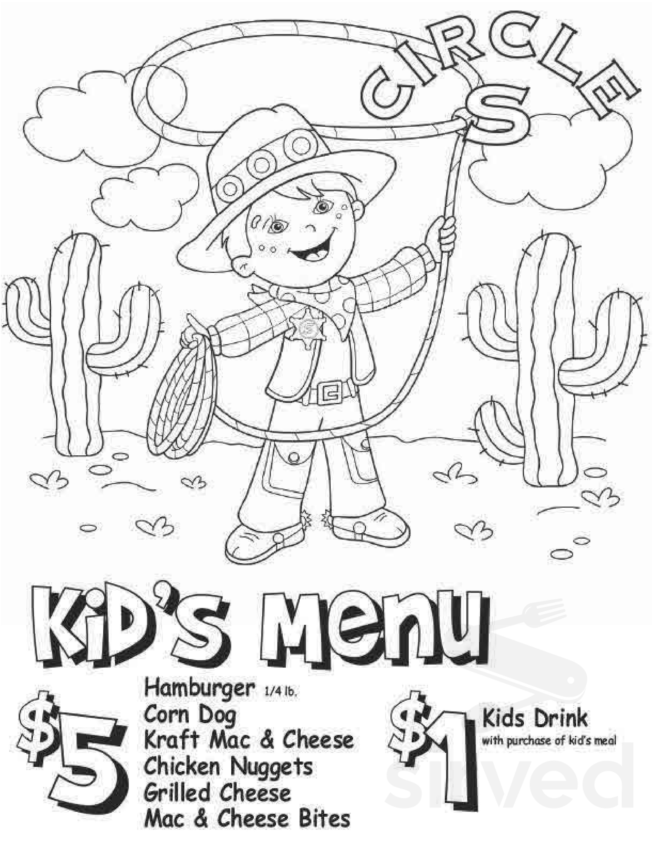 Circle S Saloon Menu - Marana, Arizona | Sirved