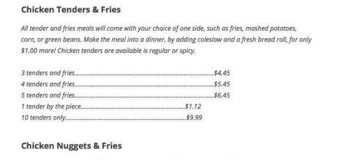 Menu for Cousins Tasty Chicken in Grand Rapids, MI | Sirved