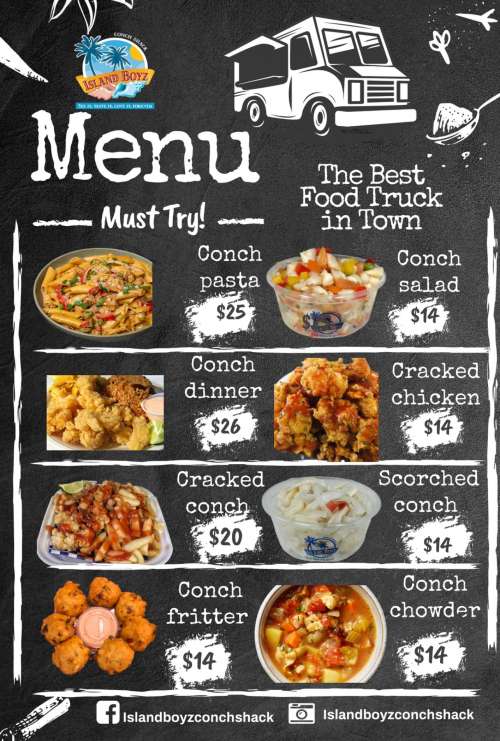 Island Boyz Conch Shack menu in West Palm Beach, Florida, USA