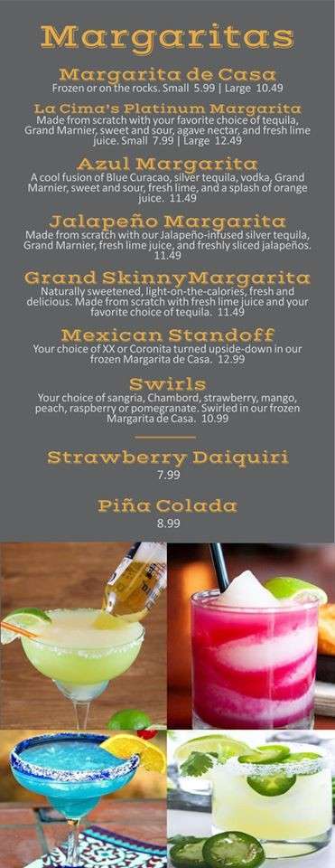 La Cima Mexican Grill & Cantina menu in Providence Village, Texas, USA