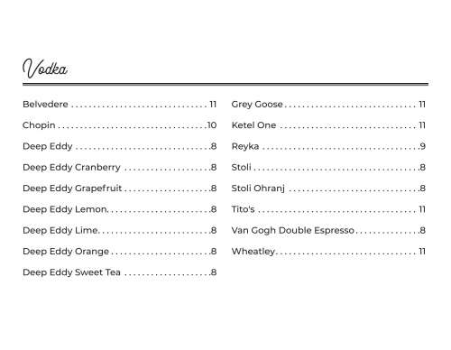 Watershed menu in Baltimore, Maryland, USA