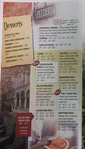 Mimmo's Pizza & Lounge menu in Forreston, Illinois, USA