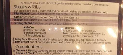 Menu for Ovation Bistro & Bar, Winter Haven in Winter Haven, FL | Sirved