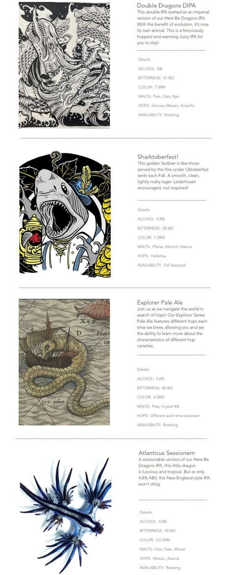 Vicious Fishes Brewery menu in Apex, North Carolina, USA
