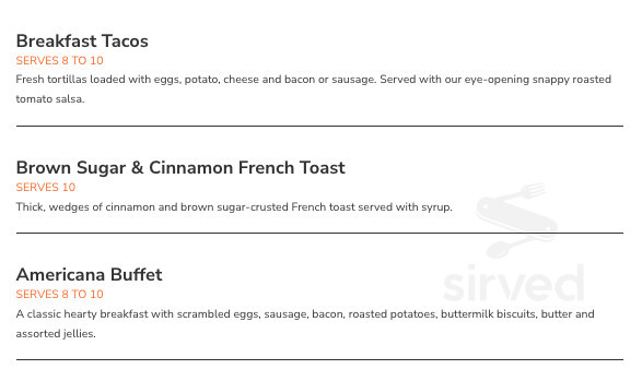 Alonti Catering Kitchen menu in Chicago, Illinois, USA