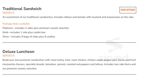 Alonti Catering Kitchen menu in Dallas, Texas, USA