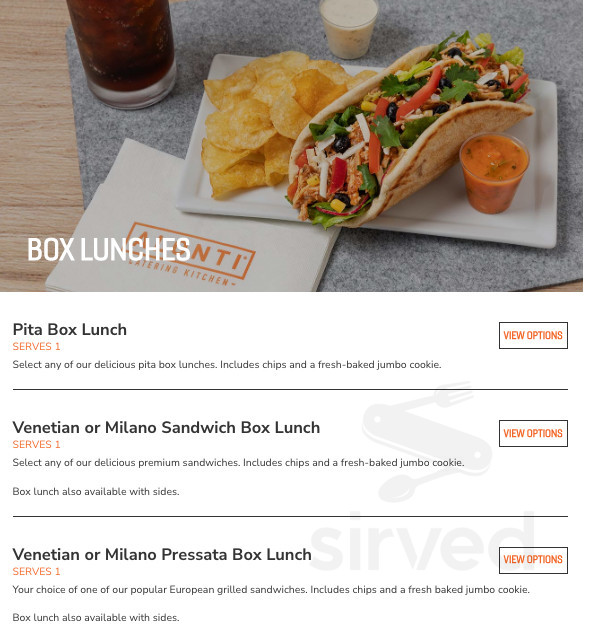 Alonti Catering Kitchen menu in Dallas, Texas, USA