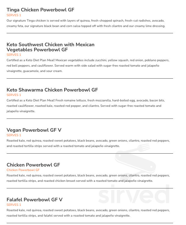 Alonti Catering Kitchen menu in Dallas, Texas, USA