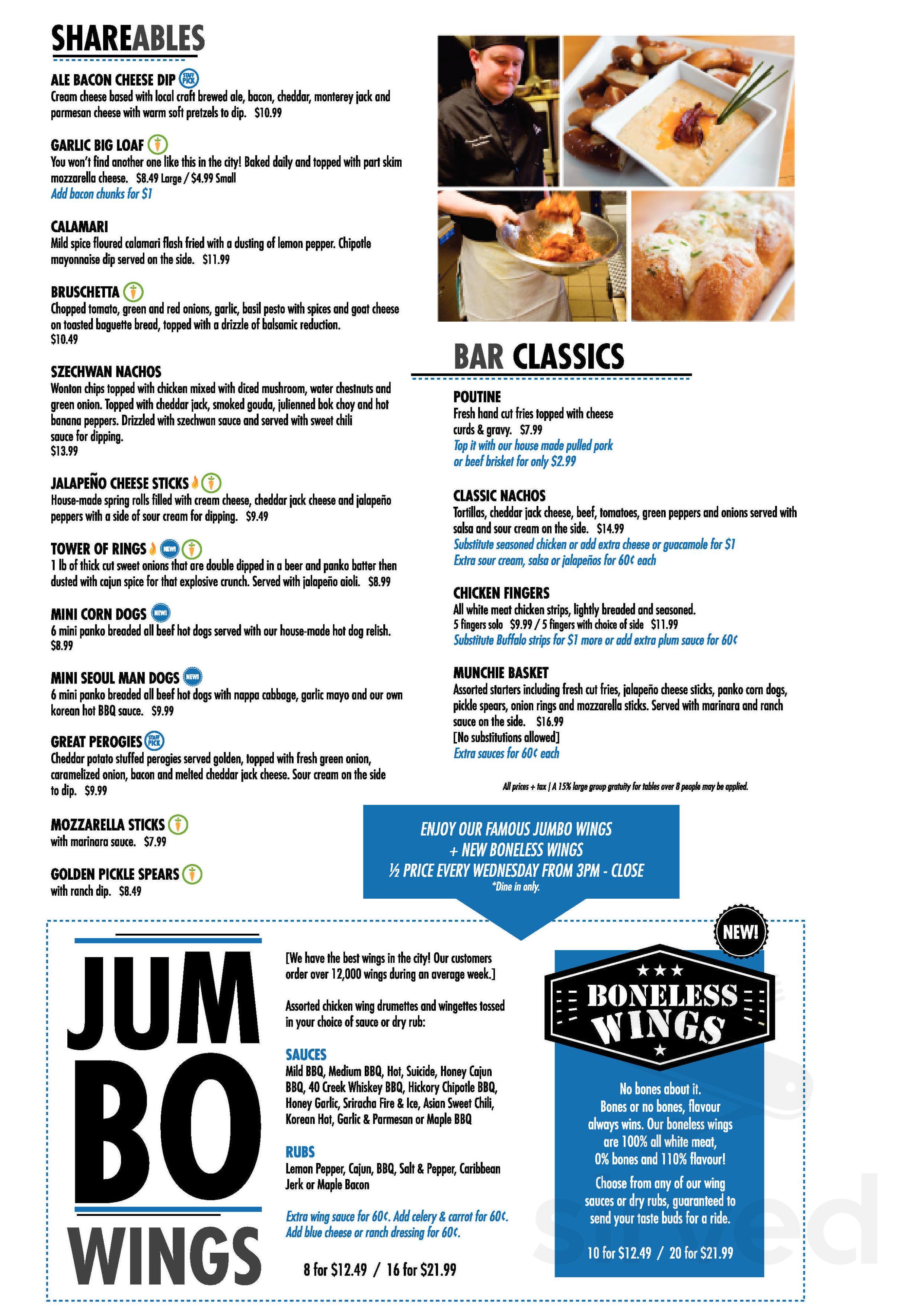 Menu - London ON's Palasad South | Sirved