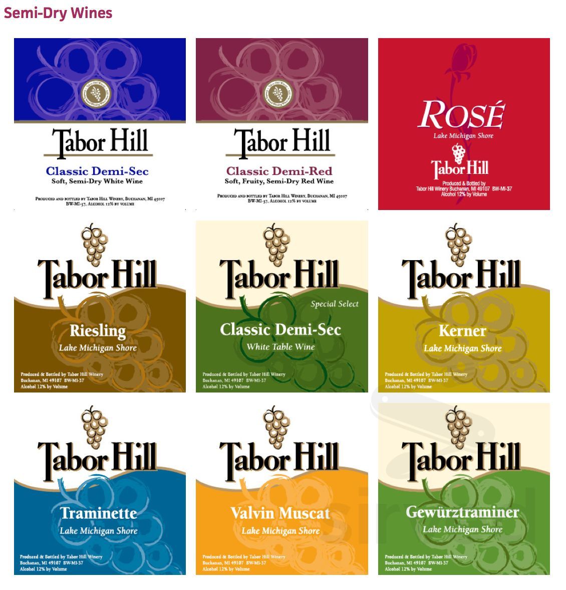 Tabor Hill Winery & Restaurant menu in Buchanan, Michigan, USA